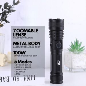 MZ M983 Metal Zoomable 5 Mode Flashlight Torch Light - Smuf